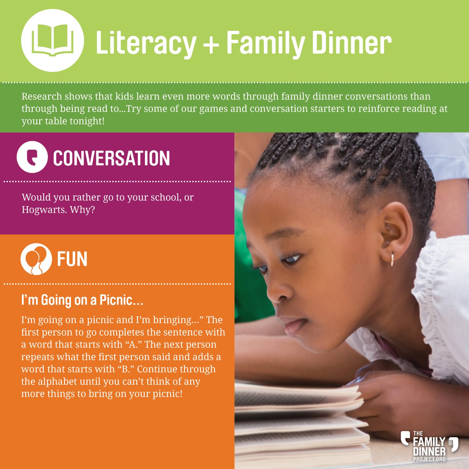 Research: Family Dinner Improves Literacy - The Family Dinner Project ...